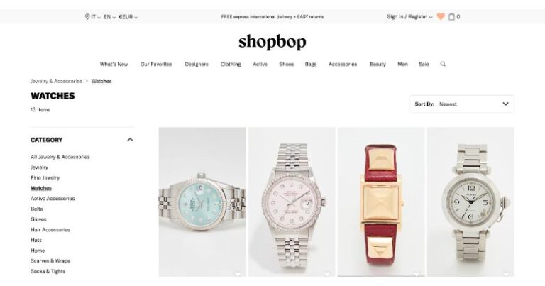 Luxury Watch Website Design - 30 Industry Leading Examples