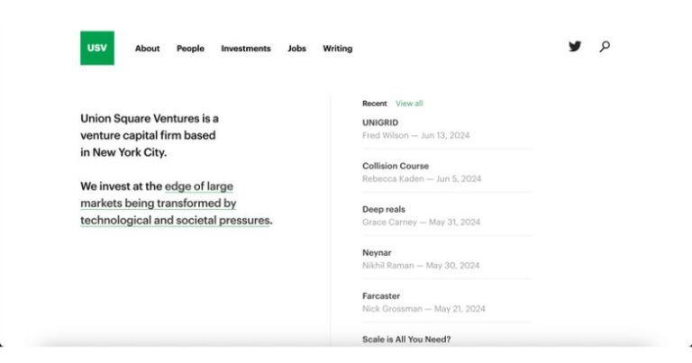 Venture Capital Website Design - 50 Outstanding Examples