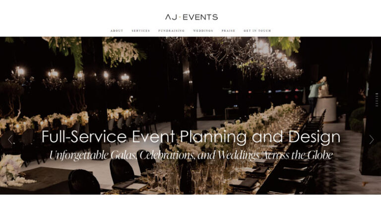 Event Planner Website Design - 50 Winning Website Ideas